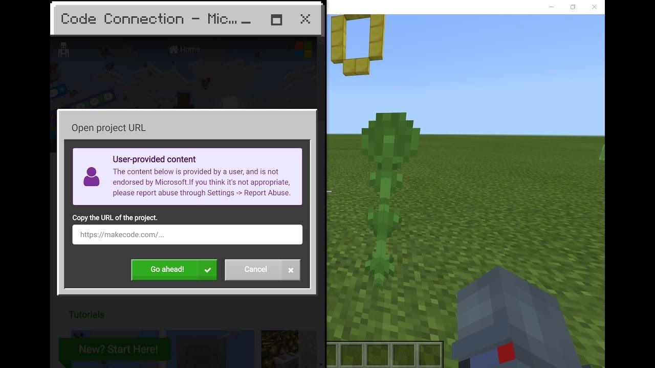 How to Use Shared MakeCode on Microsoft Code Connection for Minecraft ...