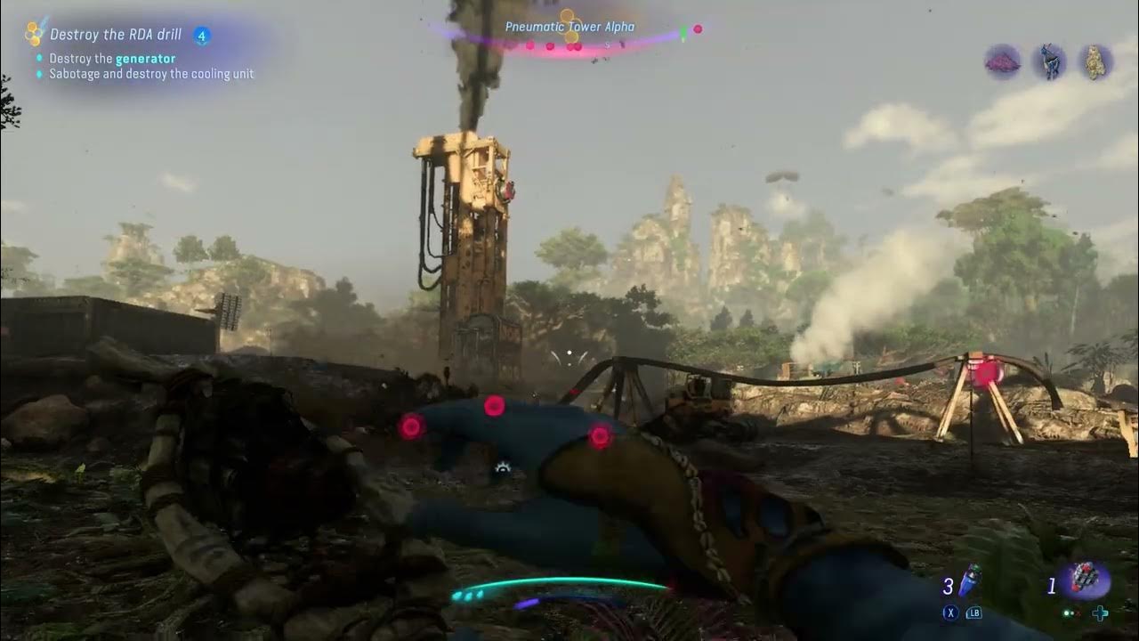 Avatar Frontiers of Pandora Pneumatic Tower Alpha Defeat RDA Destroy Generator Sabotage Cooling ...