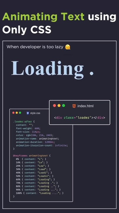 Animated Text using only CSS #css #animation - YouTube