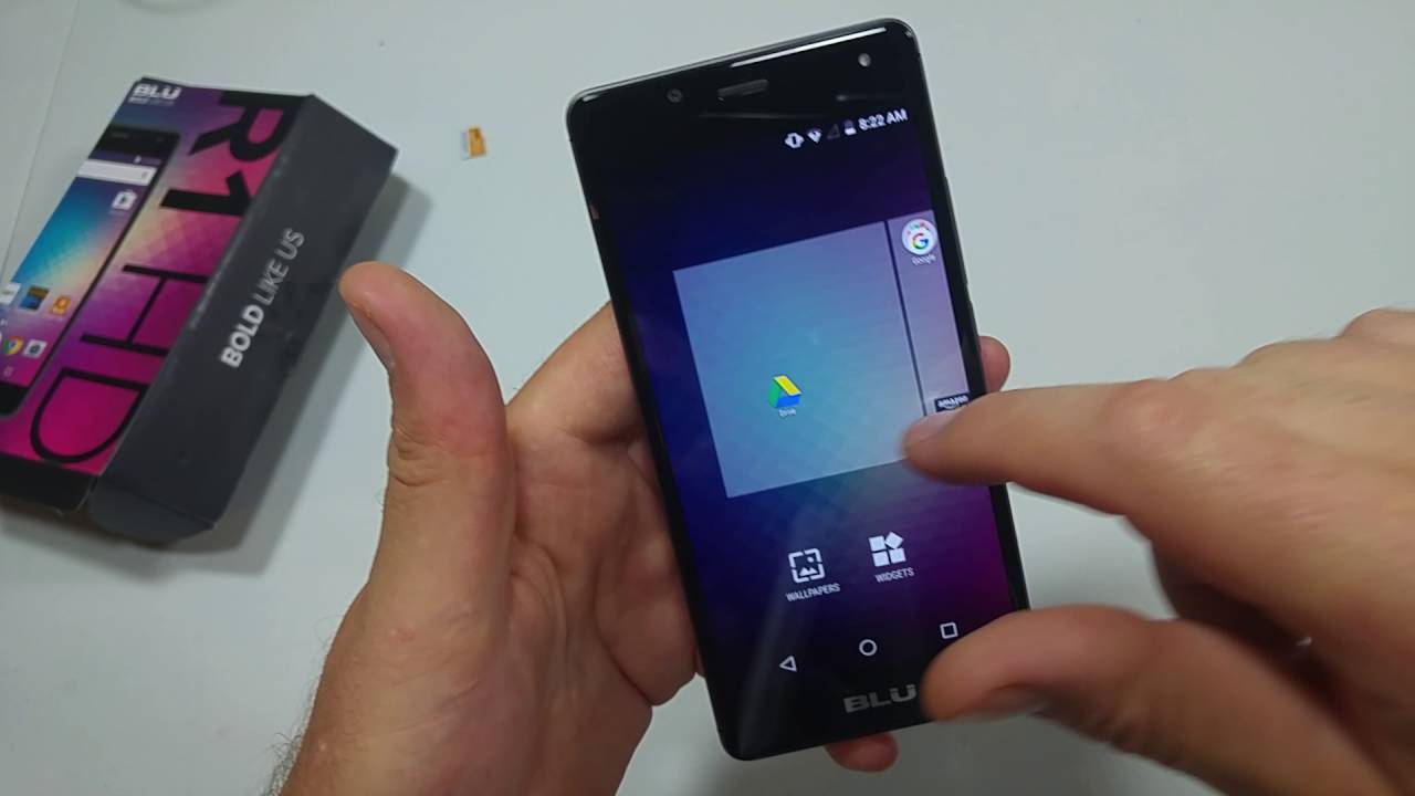 BLU R1 HD How to change or set your Home screen - YouTube
