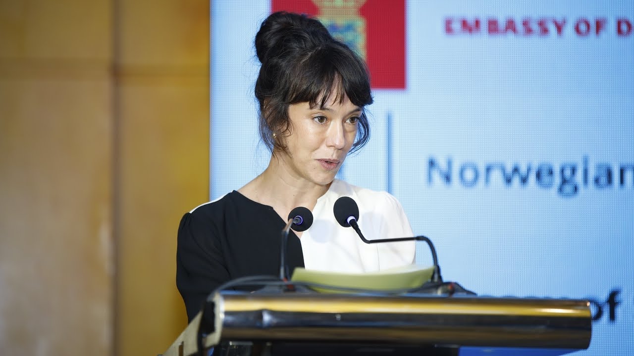 H.E. Alexandra Berg von Linde, Ambassador of Sweden, delivering speech ...