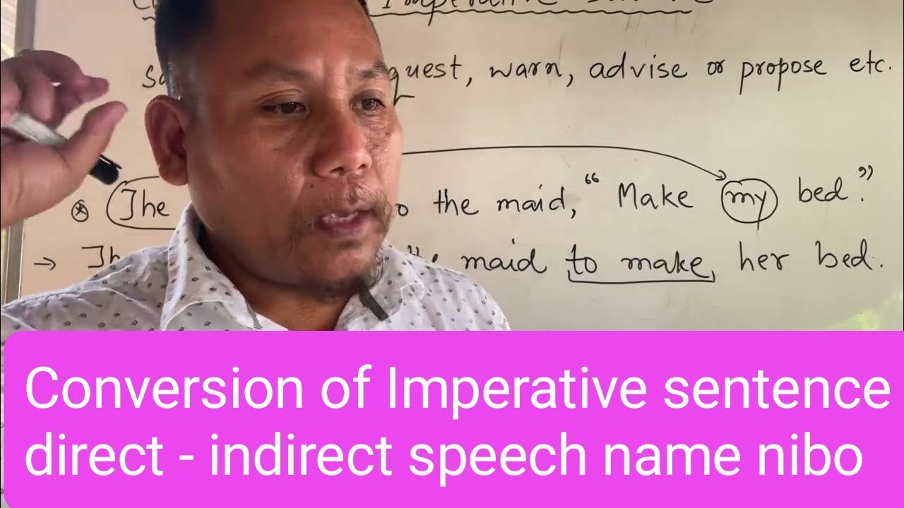 Direct - Indirect Speech Conversion of Imperative Sentence. V-46 - YouTube