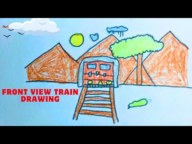 Simple Front Of Train Drawing
