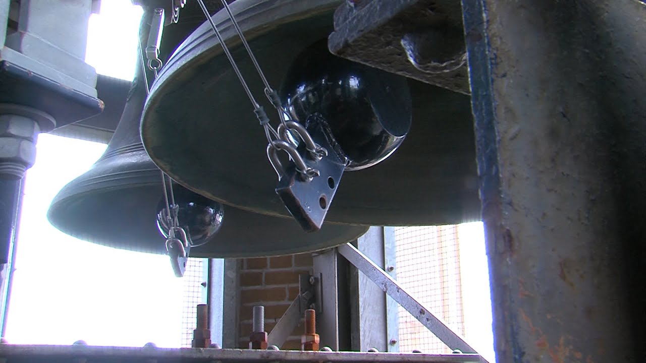 Performing maintenance on the Campanile bells - YouTube