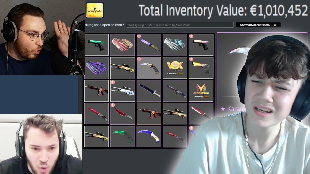 crypto scammer exposes himself by flexing csgo skins | Stream ...