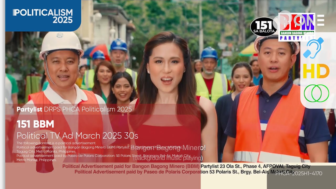 BBM Partylist Political TV Ad March 2025 30s [BCC/HD/ST] - YouTube