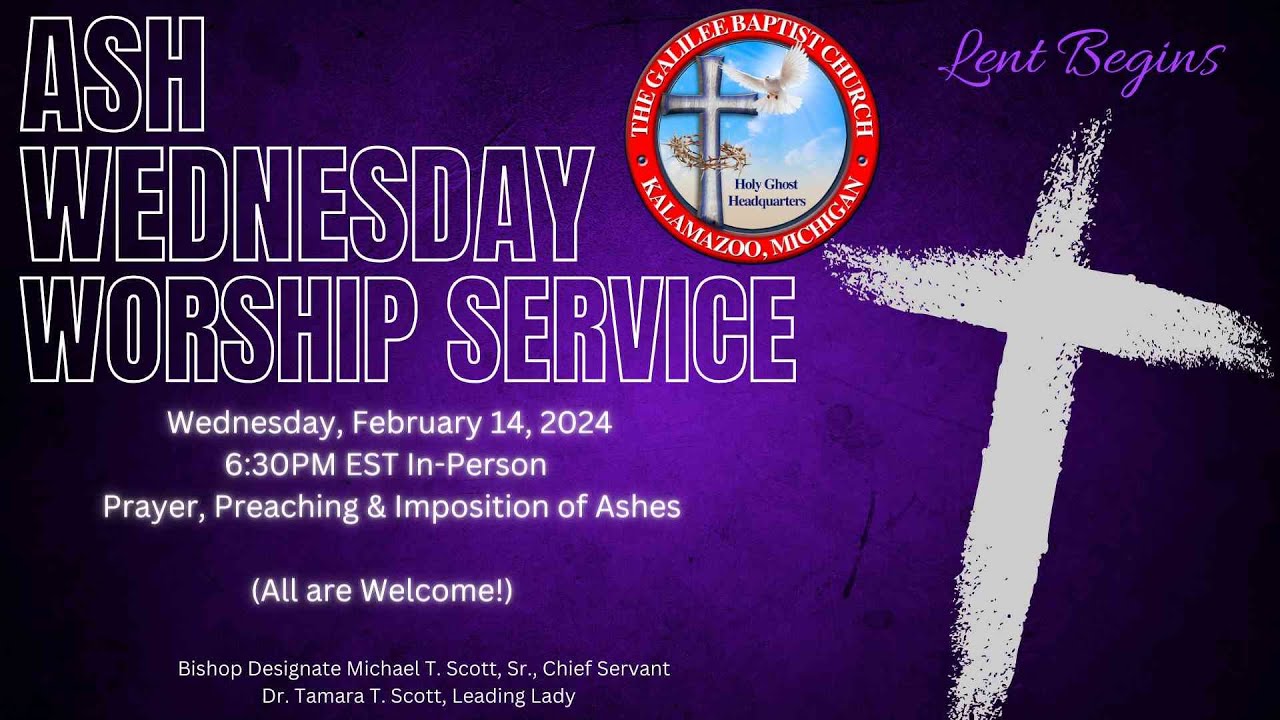 Ash Wednesday Worship Service - YouTube