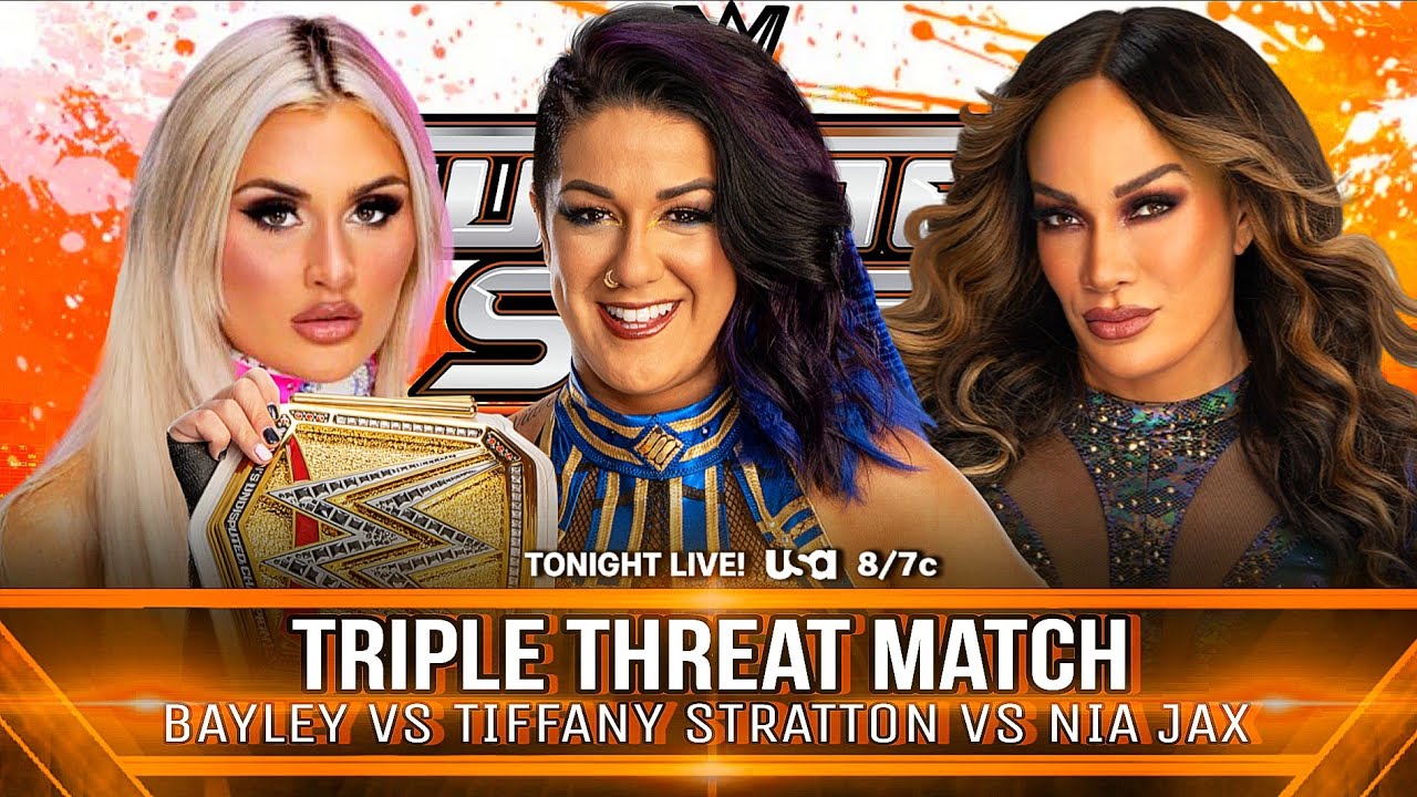 WWE 2K24 | Bayley VS Tiffany Stratton VS Nia Jax - Triple Threat Match ...