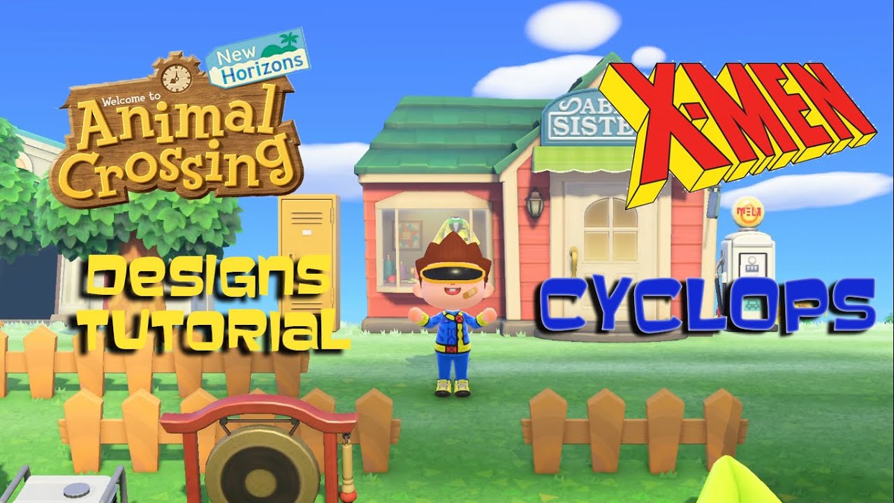 How to Design CYCLOPS X-Men costume in Animal Crossing New Horizons ...