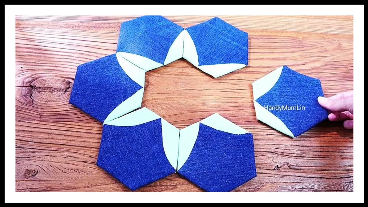 Hexagon sewing project┃Recycle old jeans - YouTube