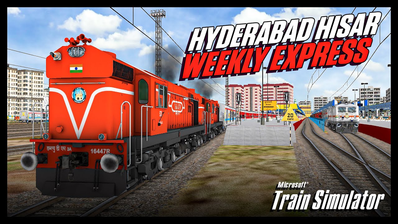 DIESEL LOCO WITH LHB | 17020 HYDERABAD HISAR WEEKLY EXPRESS | LIVE MSTS ...