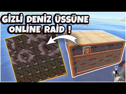 GİZLİ DENİZ ÜSSÜNE ONLİNE RAİD EFSANE LOOT ! - RUST TÜRKÇE