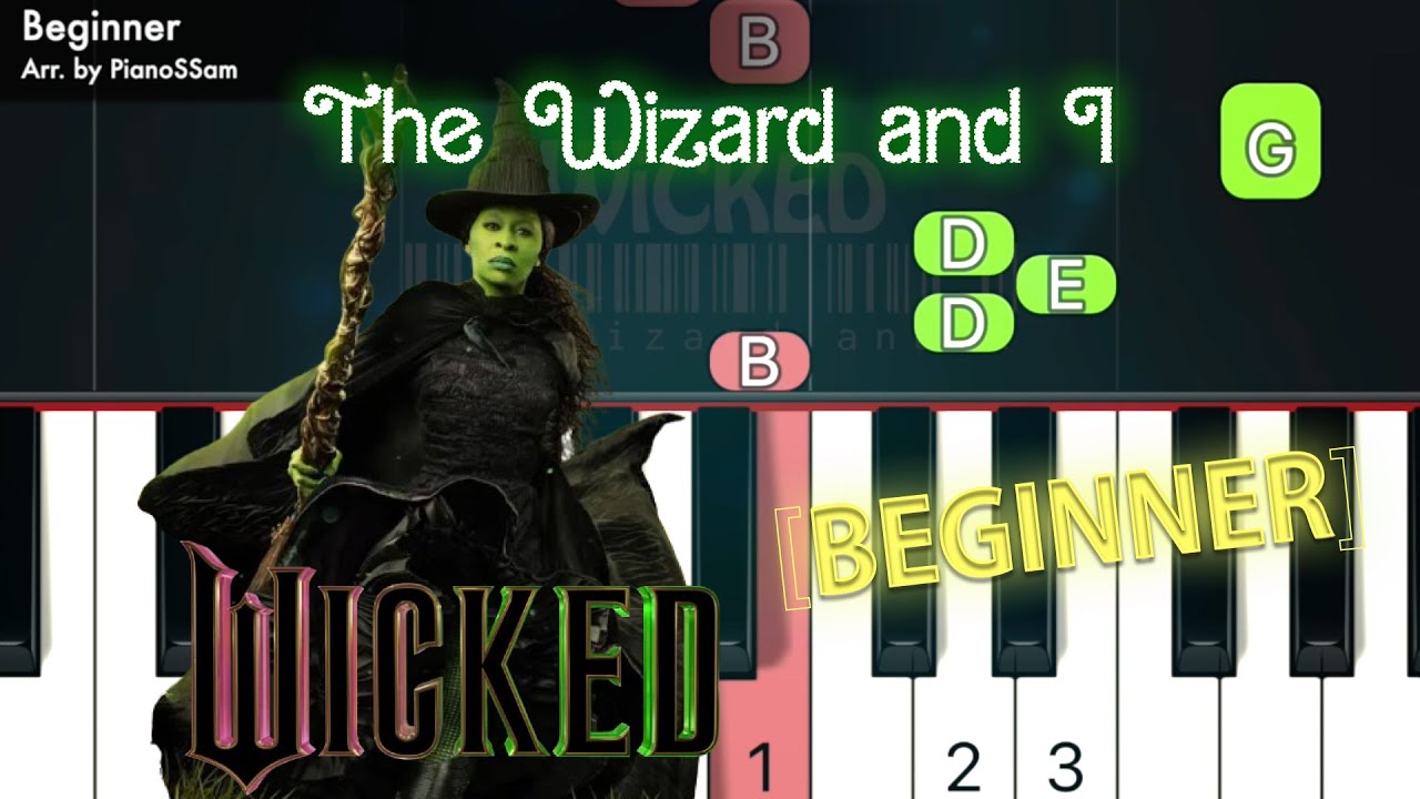 [Beginner] The Wizard and I - Wicked | Piano Tutorial - YouTube