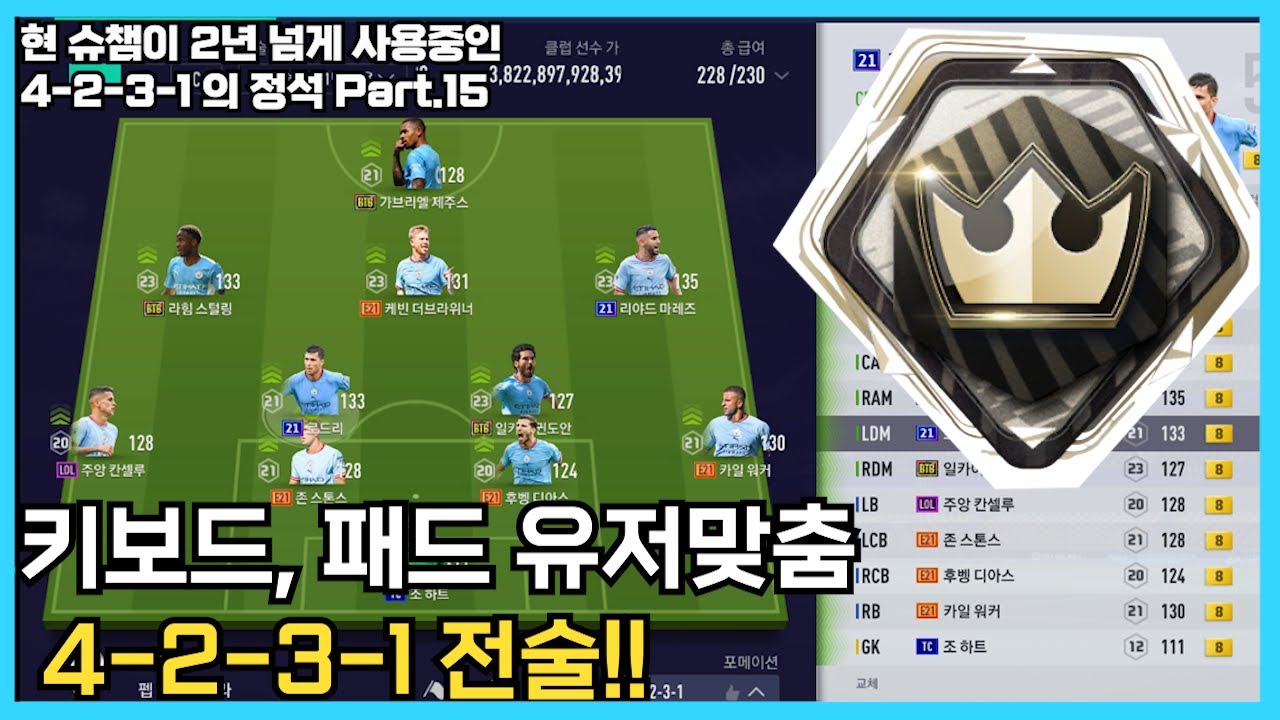 [피파4]슈챔 4-2-3-1 포메이션 Part.15 / 키보드,패드 유저 모두 사용가능 맞춤 전술!!! - YouTube