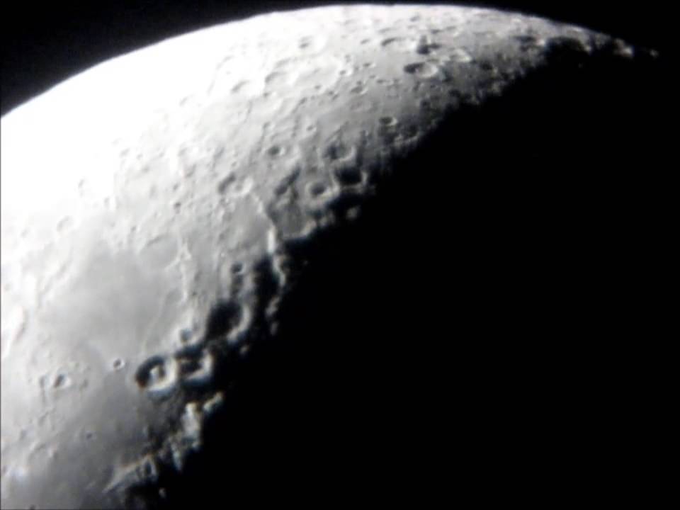 Moon through Telescope - YouTube