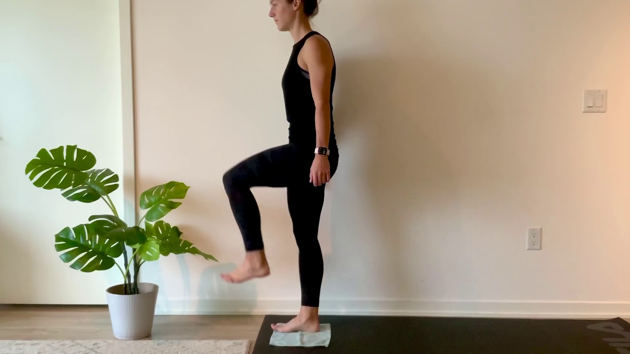 Balance March on Airex Pad - YouTube