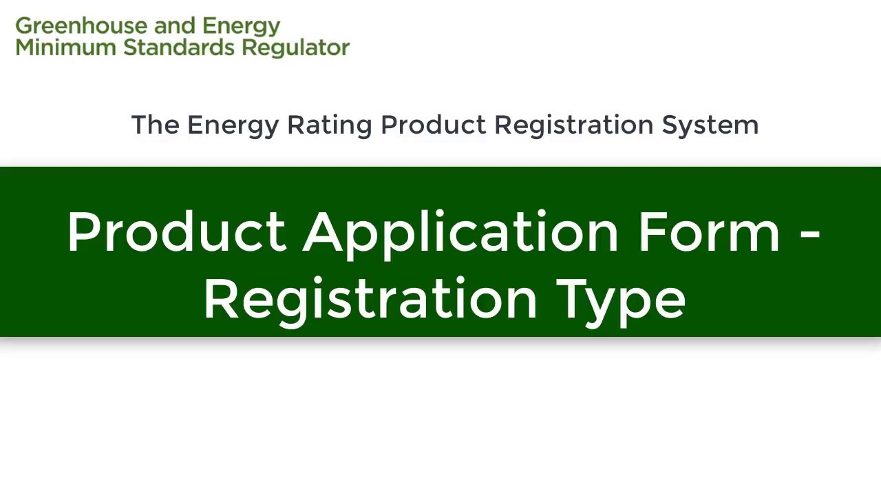 Product Application Form - Registration Type - YouTube