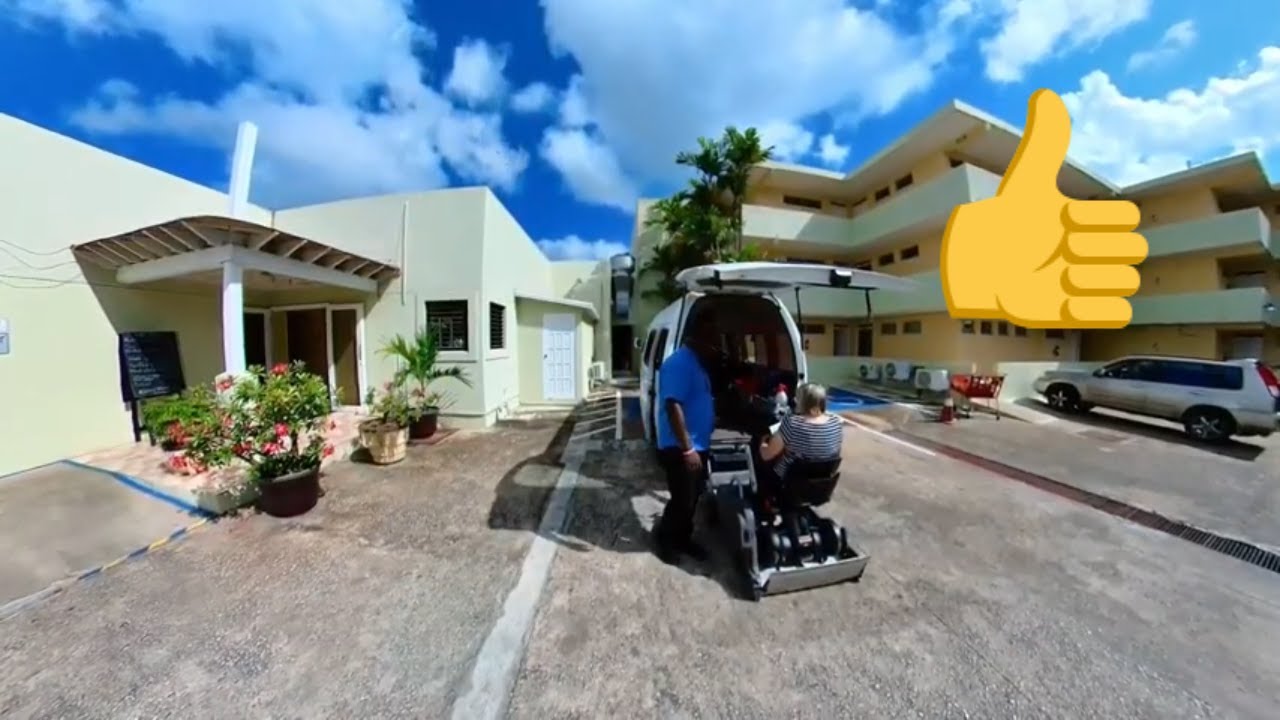 Golden Sands Restaurant Barbados Fully Wheelchair Accessible Tour - YouTube