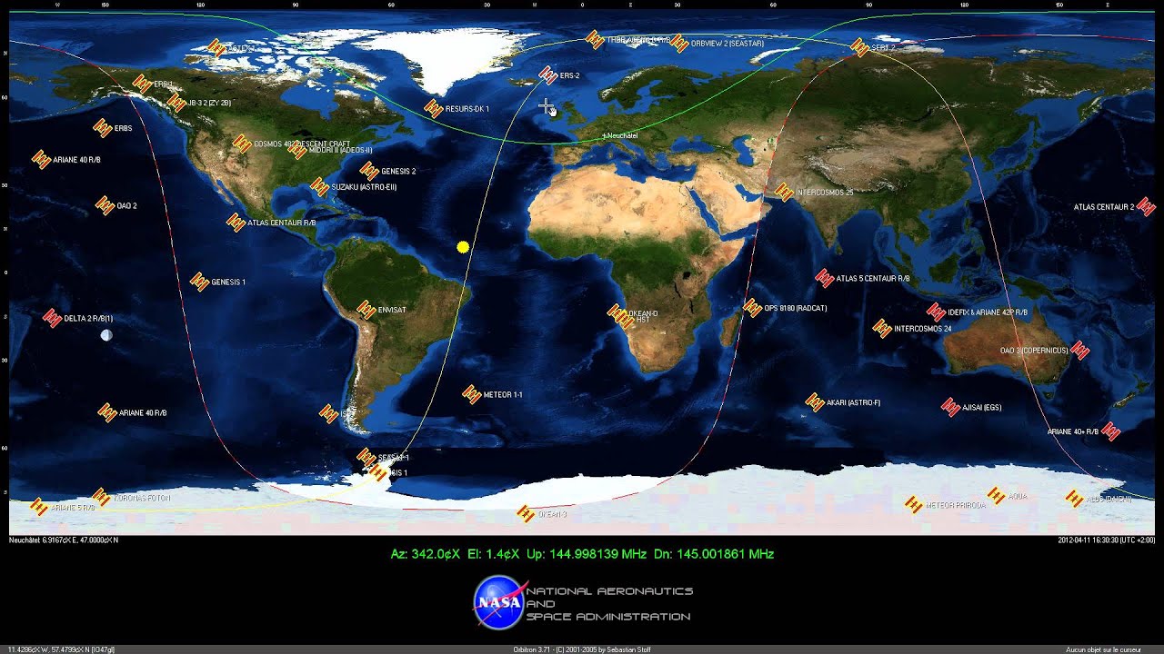 Tracking Satelite with Orbitron - YouTube