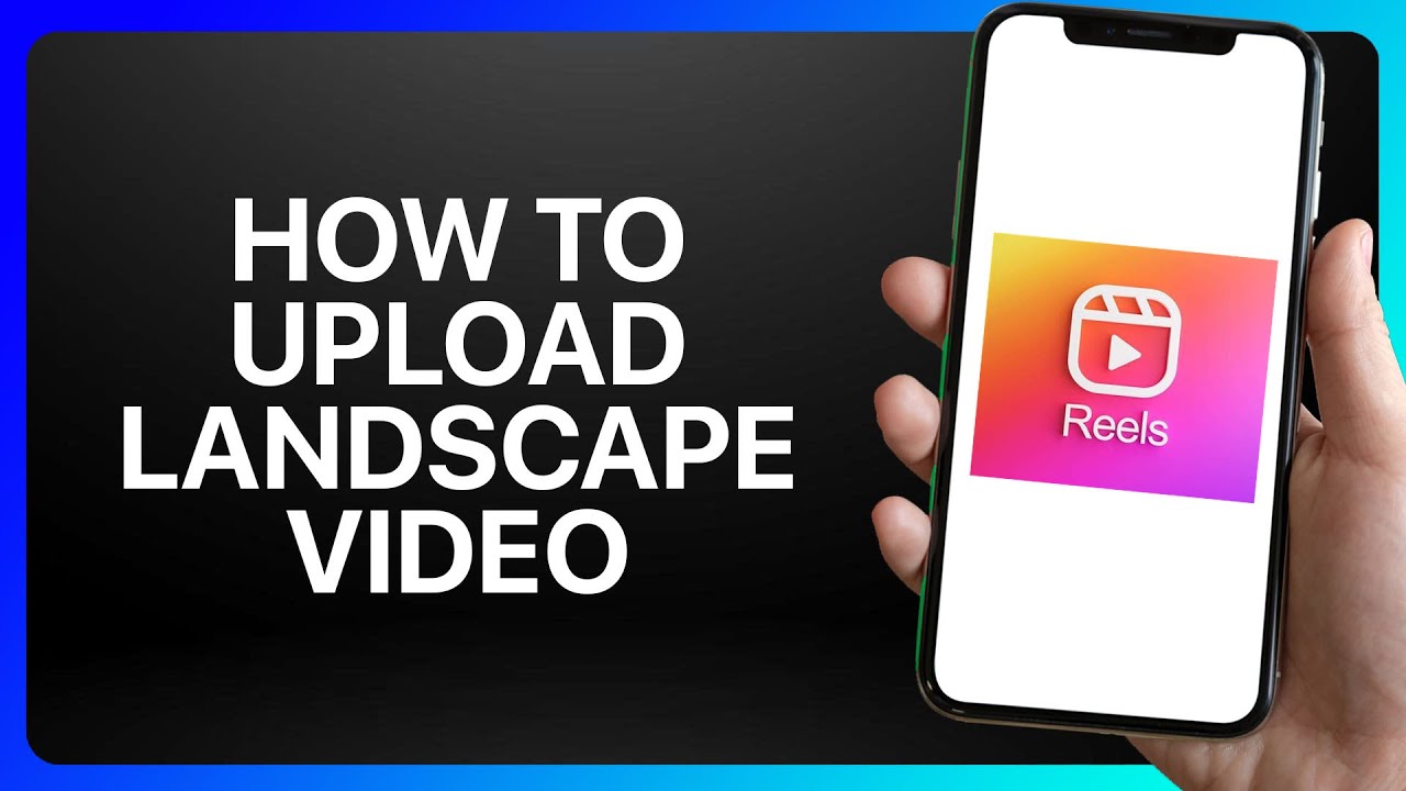 How To Upload Landscape Video On Instagram Reels Tutorial - YouTube