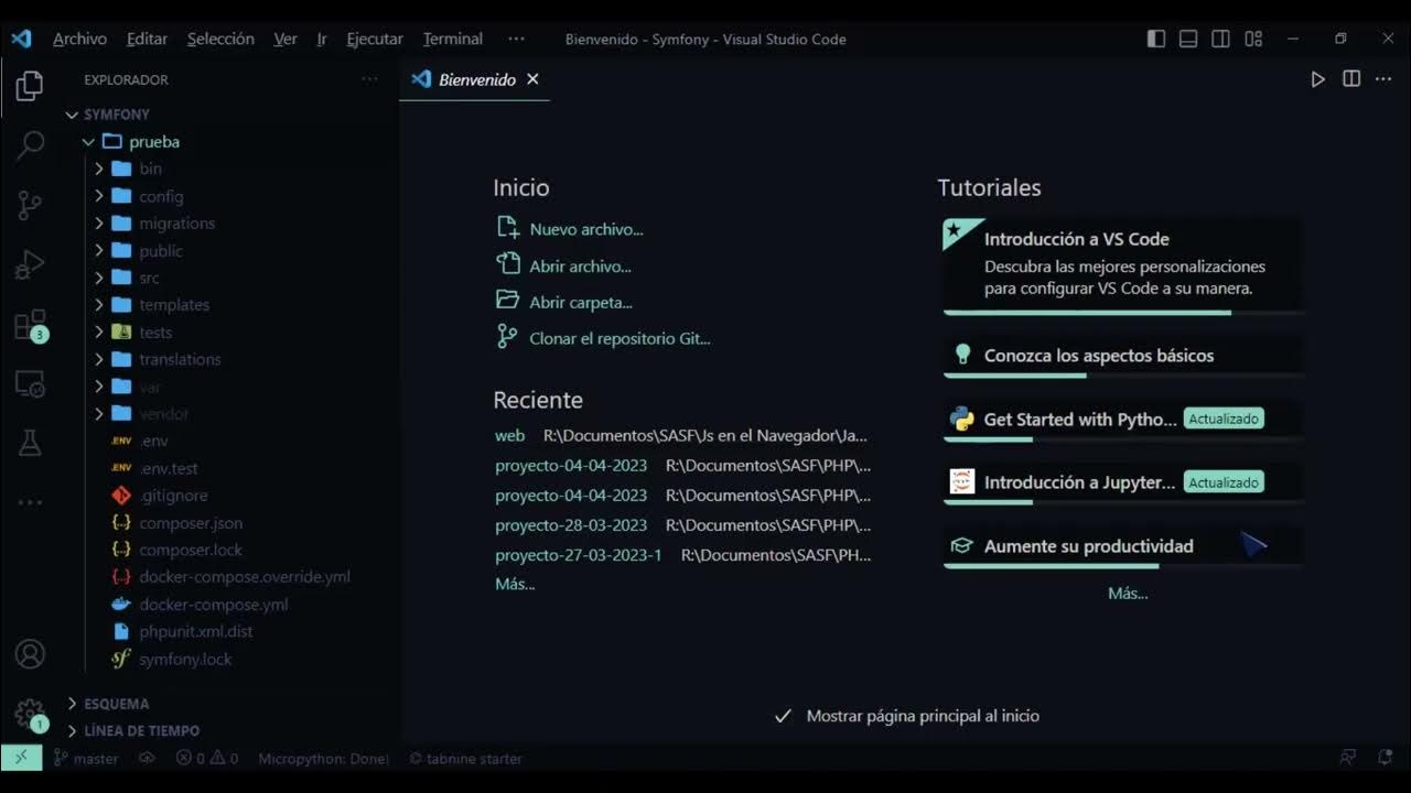 Estructura y generación de un proyecto en Symfony - YouTube