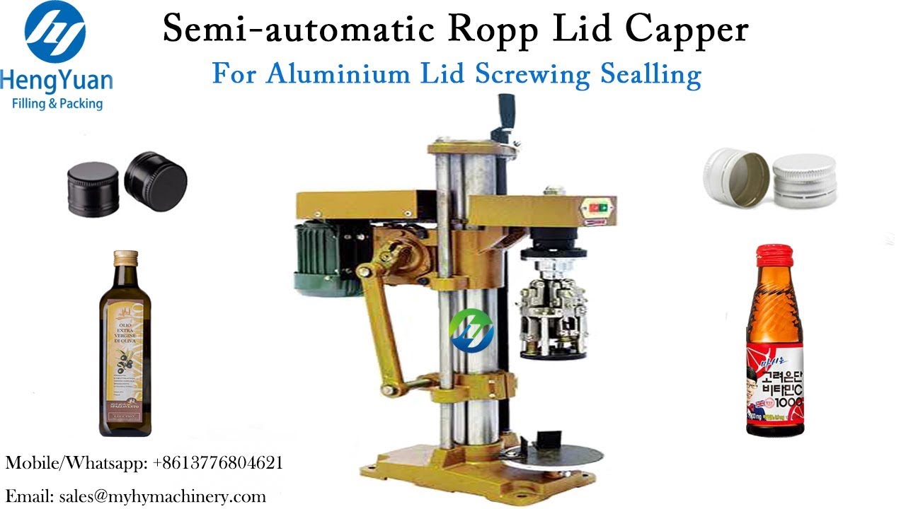 Semi-automatic 1200BPH Ropp Capping Machine for 500ml Wine Glass Bottle Sealing with Aluminiun ...