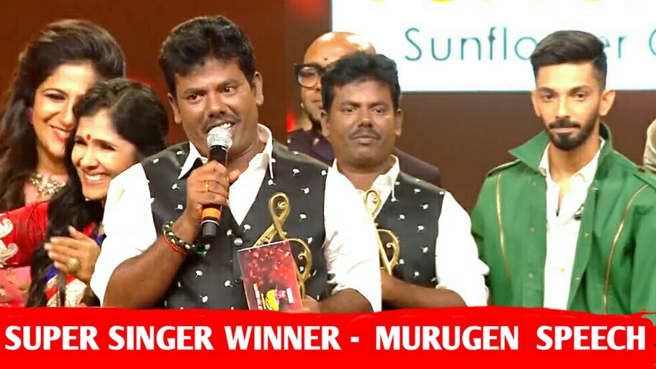 Super Singer 7 Title Winner - Mookuthi Murugan Winning Speech ! Super ...