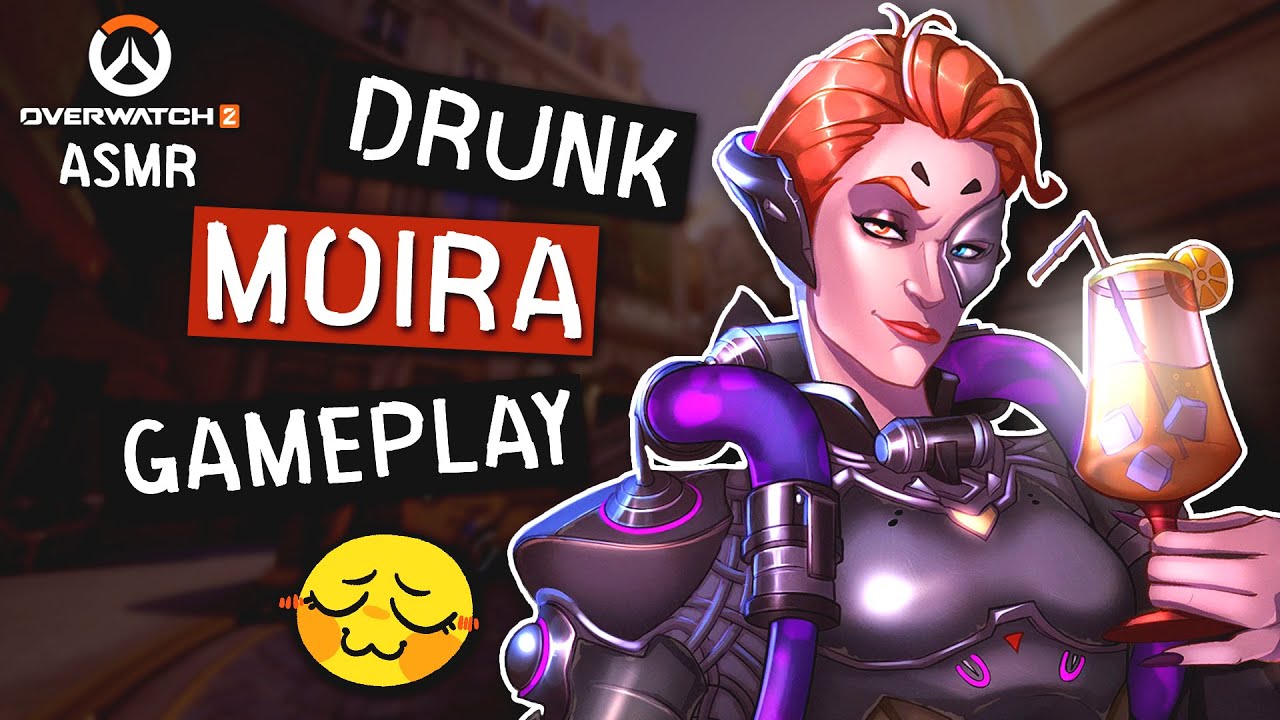DRUNK MOIRA GAMEPLAY 🥃🤤 OVERWATCH 2 ASMR Gaming 😴 Whispering + Keyboard ...