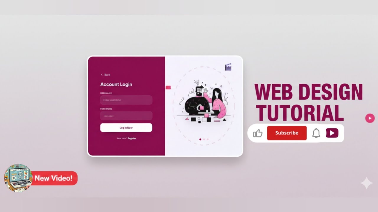 Interactive Illustration Login Form | HTML+CSS+JS - YouTube