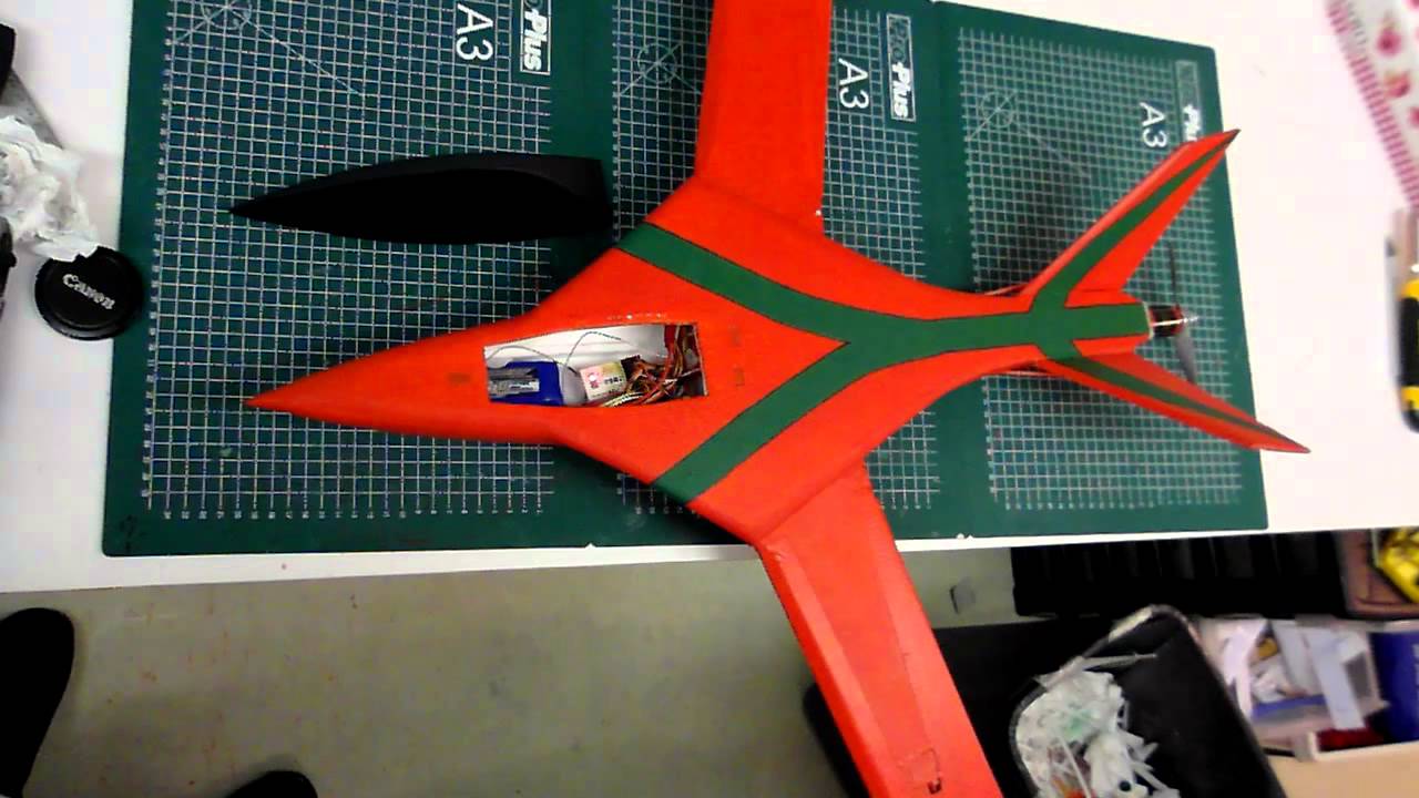 Swing wing depron jet. - YouTube