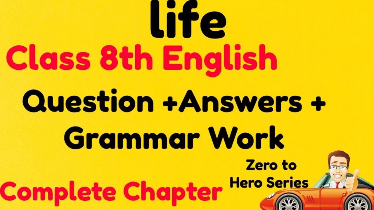 life class 8th english|grammer work question answers|chapter 2 class ...