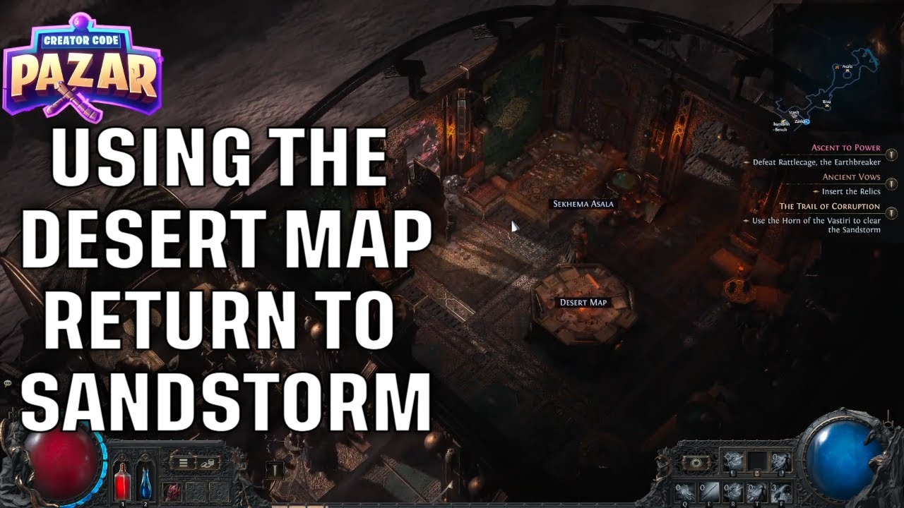 How to Use the Desert Map to Return to the Sandstorm at the Halani ...