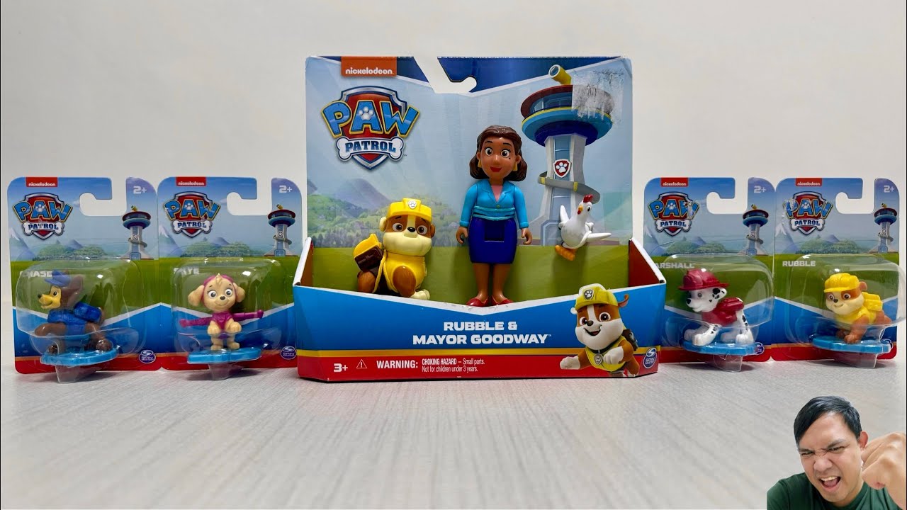 [ASMR] UNBOXING PAW PATROL MINI FIGURES FEATURING MAYOR GOODWAY!! 🐾🐶 ...