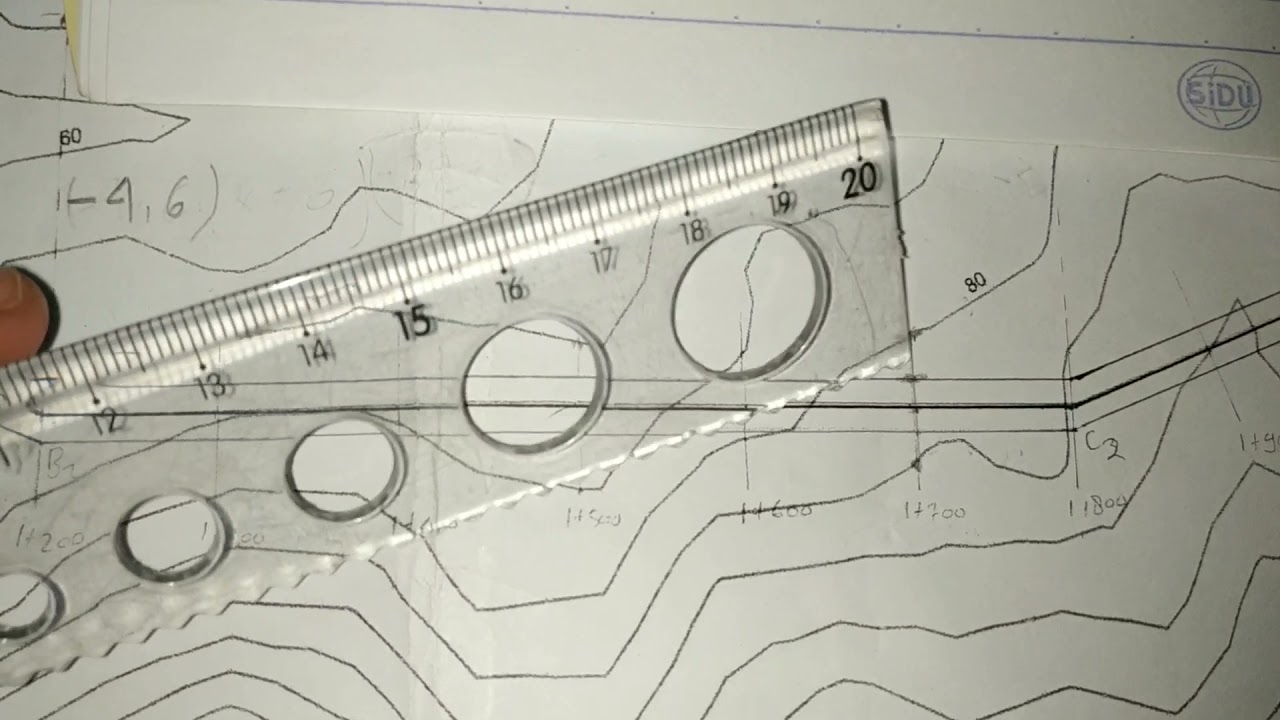 Geometrik jalan-menghitung elevasi - YouTube