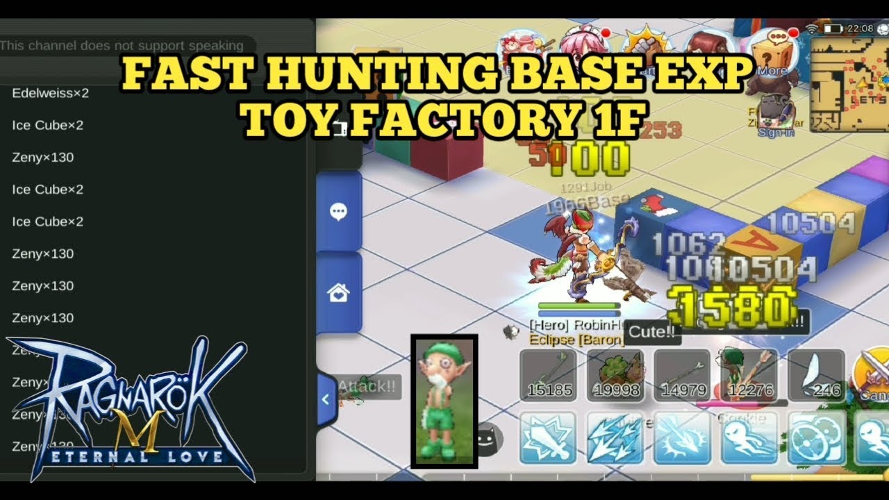 Fast Hunting Base Exp at Toy Factory 1F (Cookie) - Ragnarok M Eternal ...