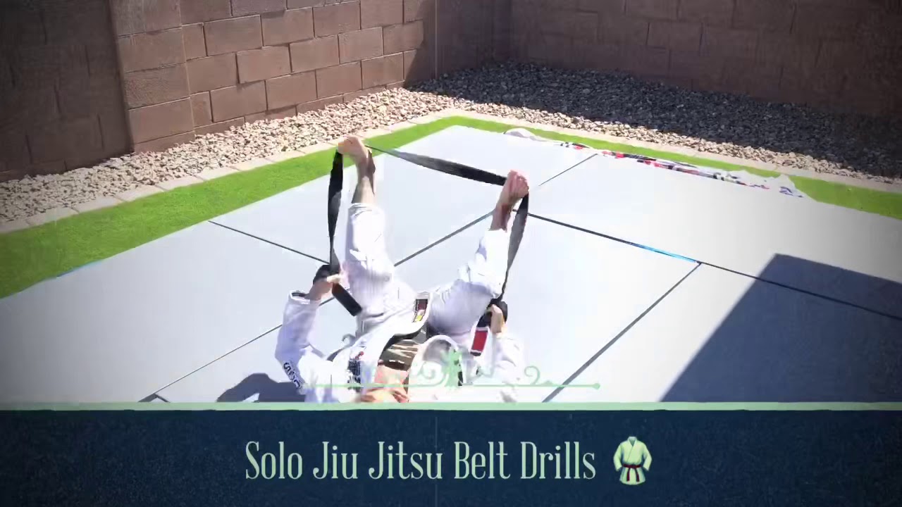 Solo drills using your Jiu Jitsu belt - YouTube