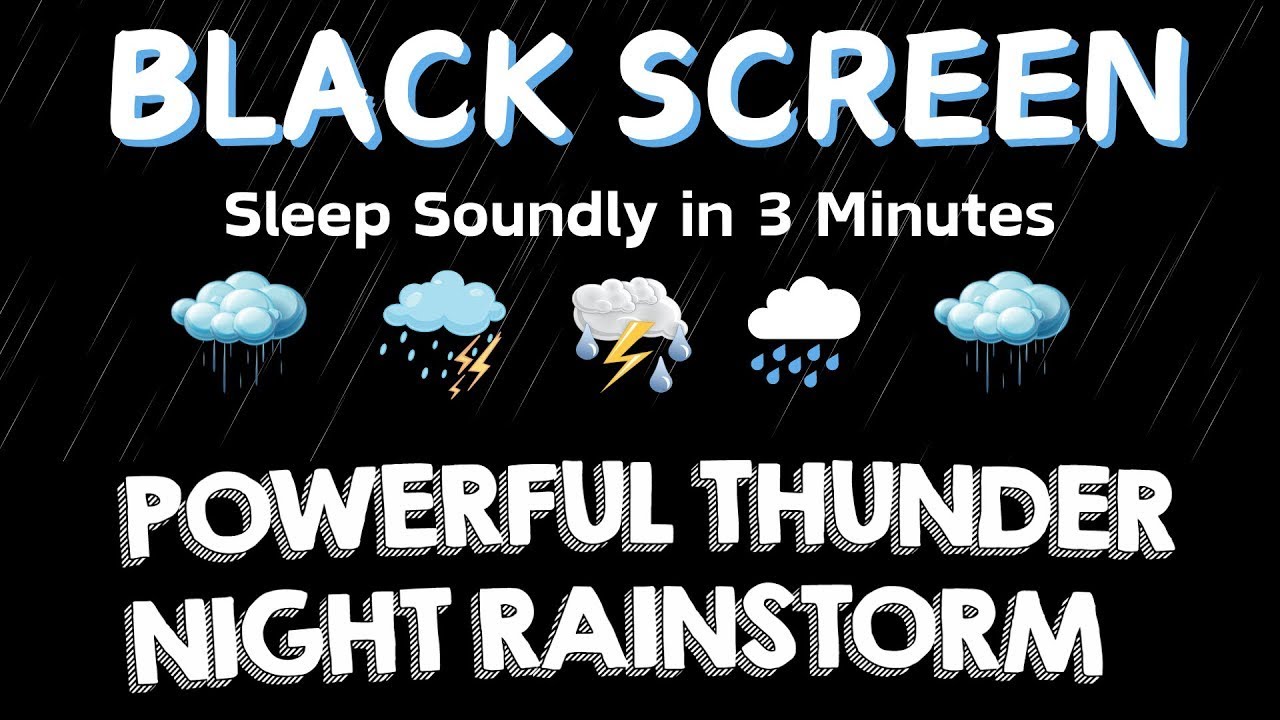 Sleep Soundly in 3 Minutes with Heavy Rain & Thunder Sounds at Night ...