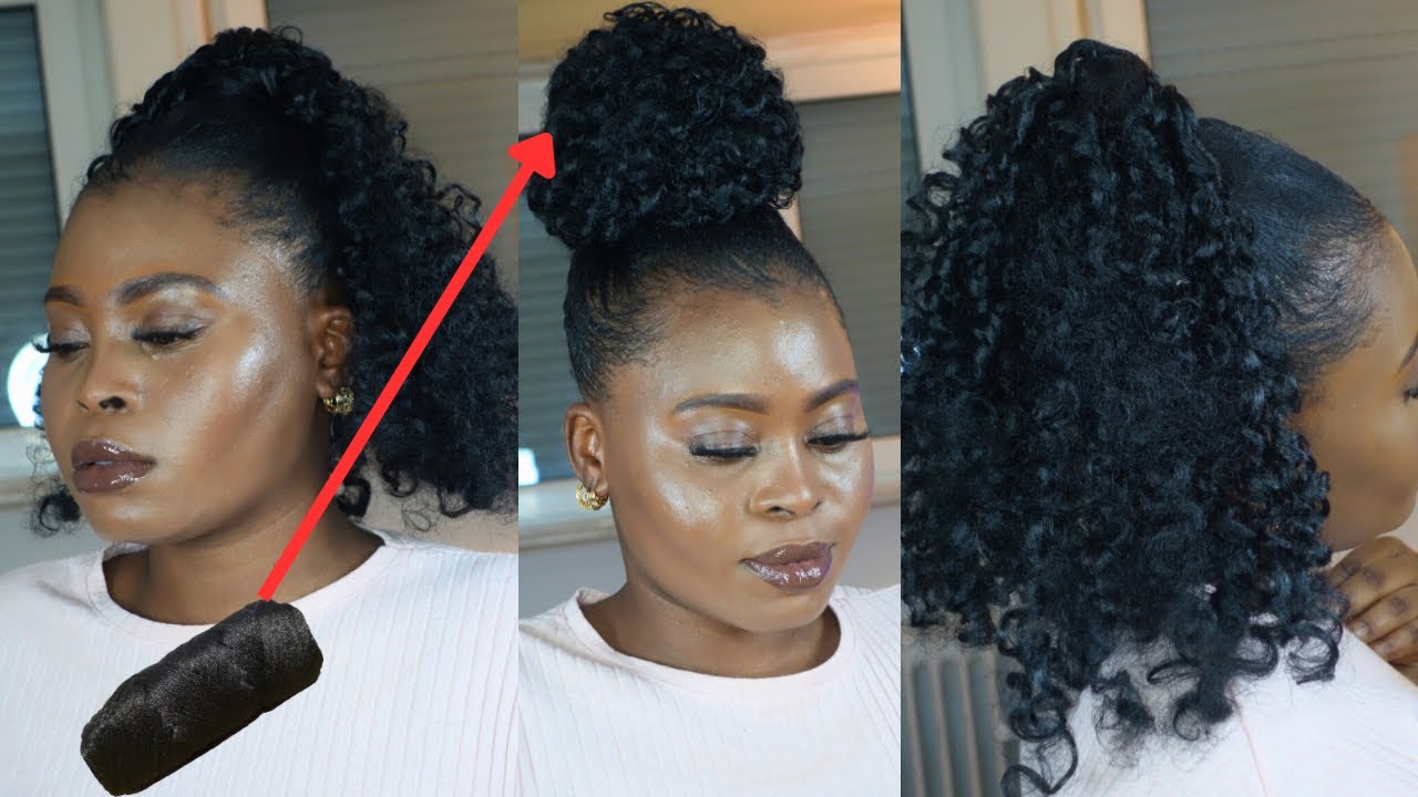 How to diy / Brazilian wool ponytail / African wool hairstyles - YouTube