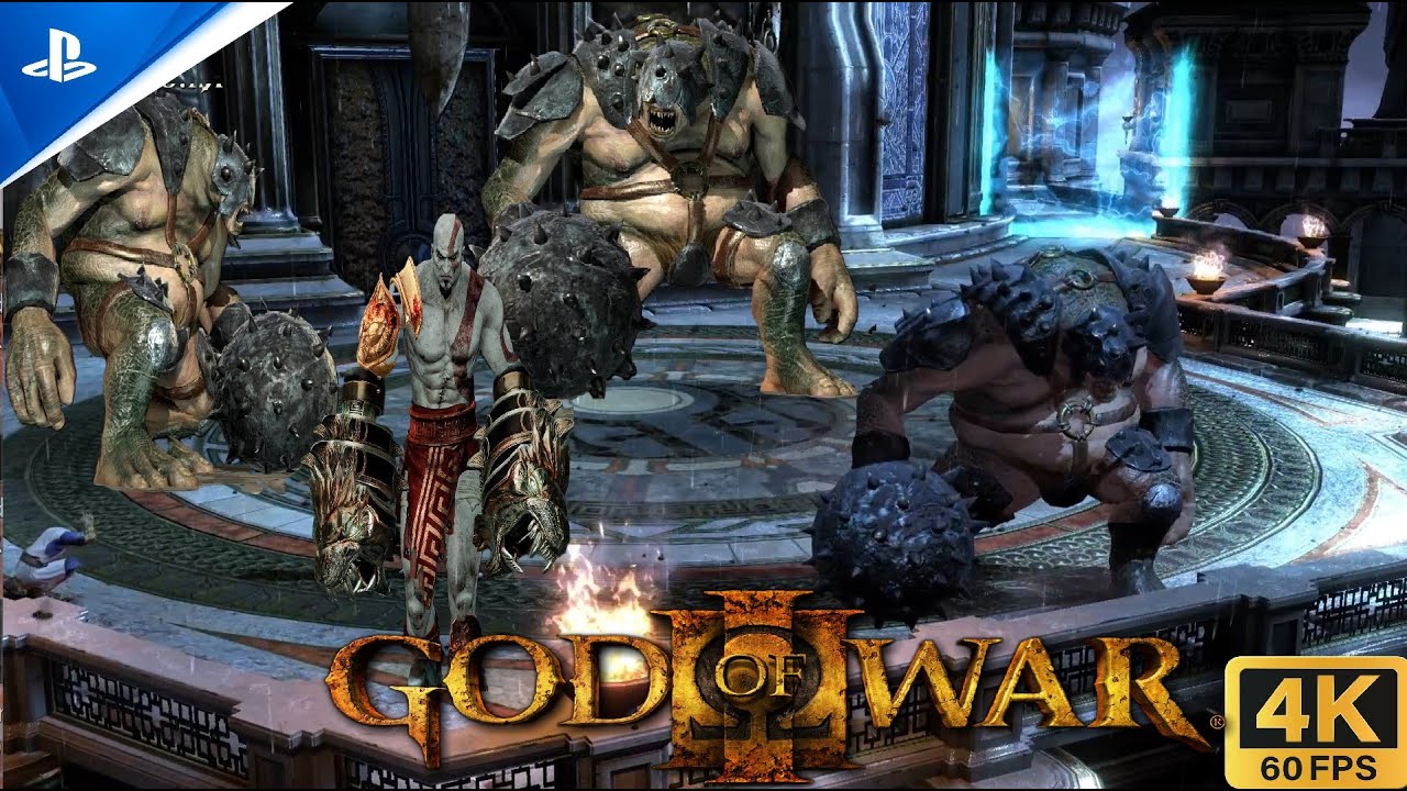 God Of War3 Remasstered:Fight with Cyclops Enforcer.Ultra Realistic Graphics.(4K ULTRA HD 60FPS ...