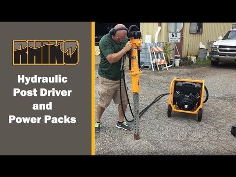 Rhino™ HPD-60: High-Performance Hydraulic Post Driver Overview - YouTube