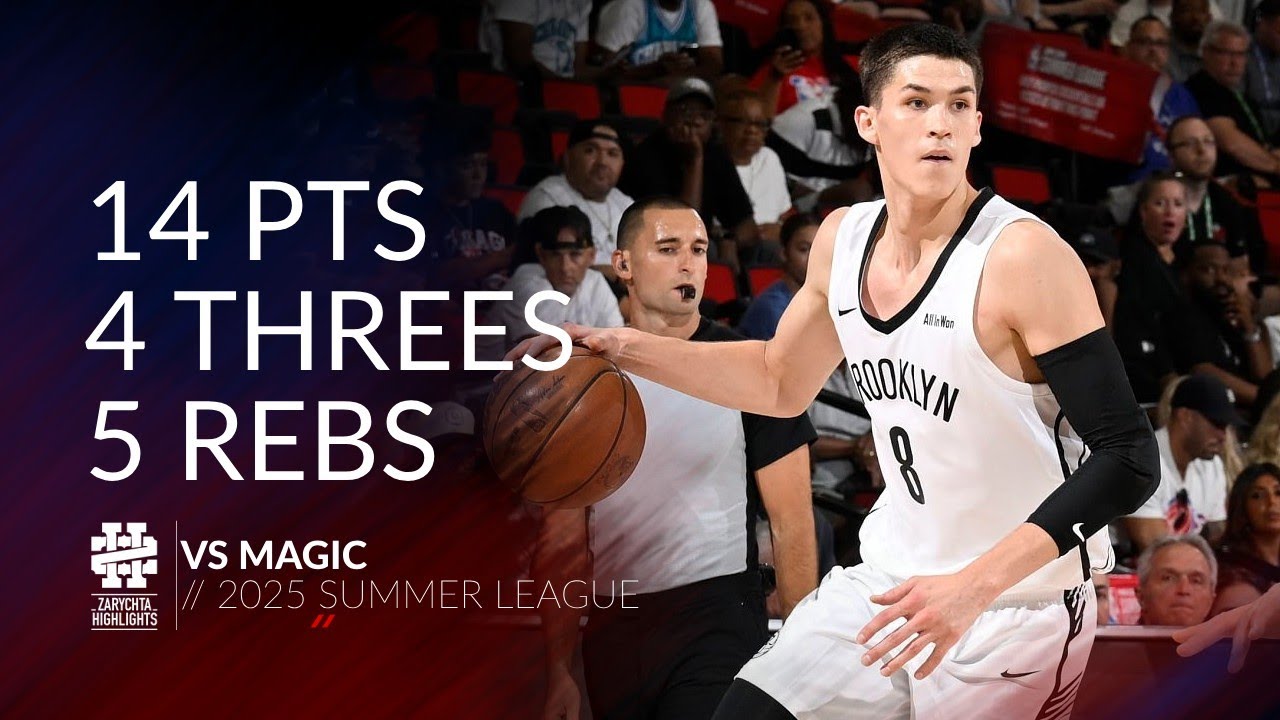 Egor Demin 14 pts 4 threes 5 rebs vs Magic 2025 Summer League - YouTube