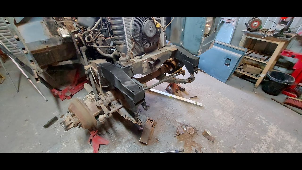 replacing a land rover series dumb iron (suspension mount) - YouTube