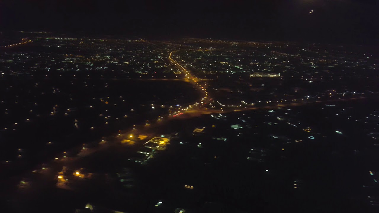 Night Flight Over Dubai (Emirates) - YouTube