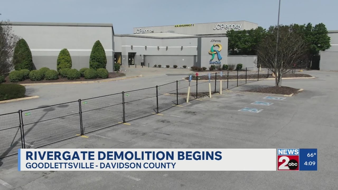 Demolition of RiverGate Mall begins ahead of $450M redevelopment - YouTube