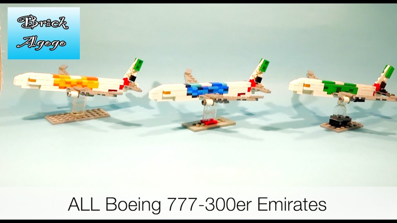 All Boeing 777-300er Emirates Expo 2020 - Lego Custom MOC - YouTube