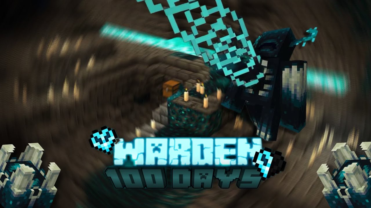 100 Days In The Warden Cave!! Hardcore Minecraft! - YouTube