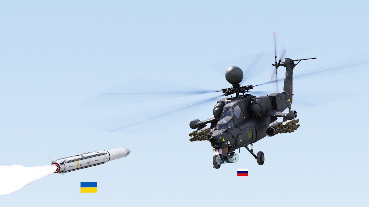 'Mi-28 Flying Tank' SHOT DOWN: Russian's launch "S-8" rockets at ...