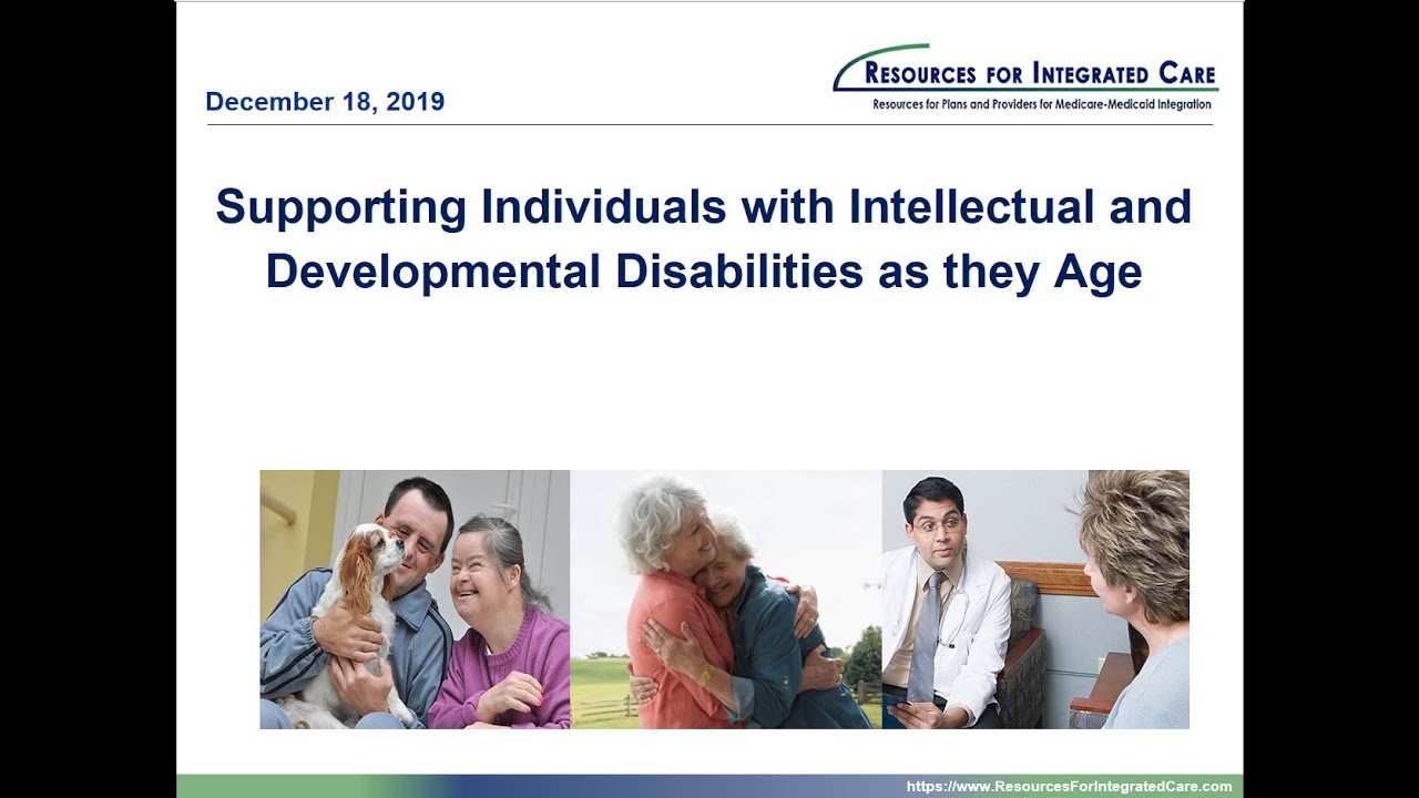 Supporting Individuals With Intellectual And Developmental Disabilities ...