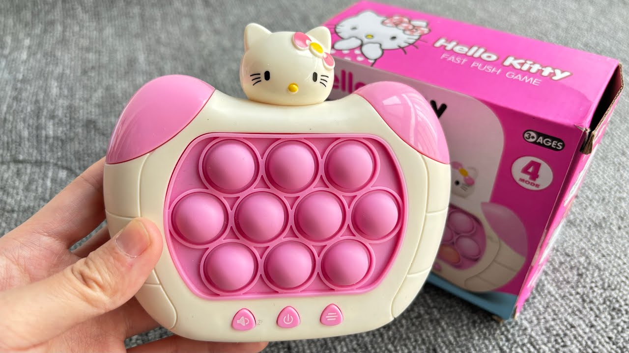 Unboxing and Review Hello Kitty Speed Push Pop It Game Machine ...