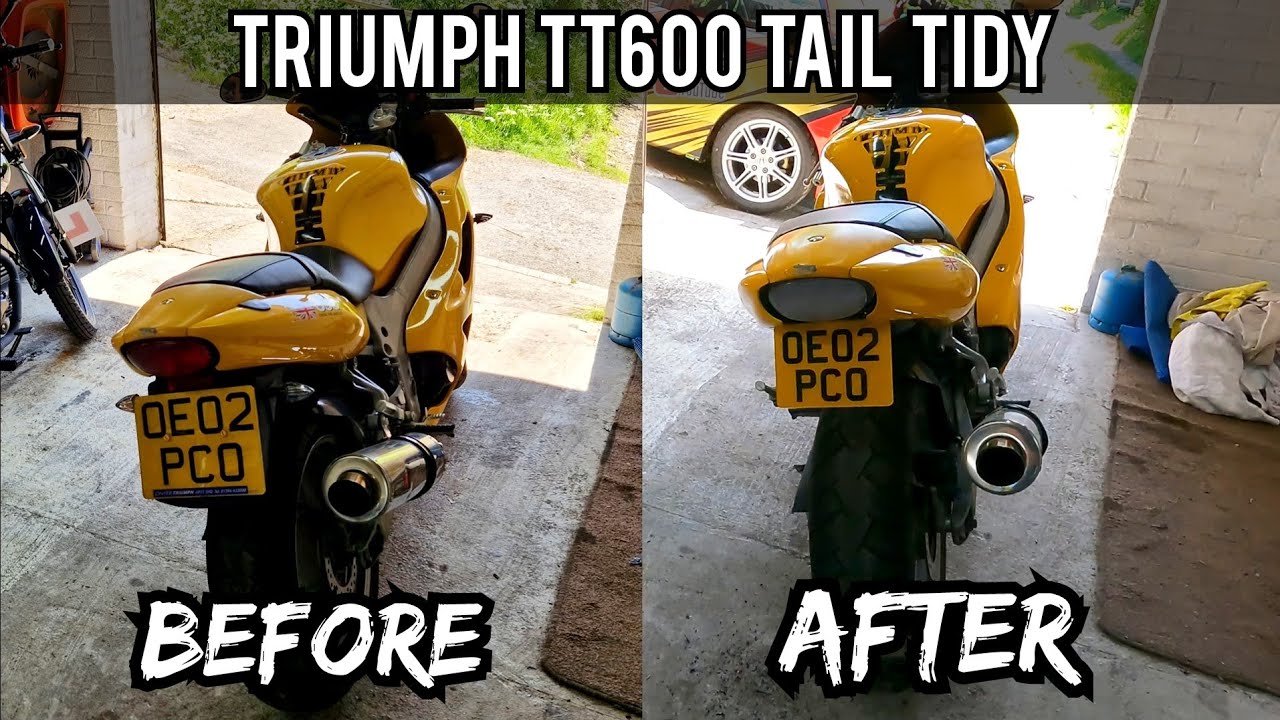 TRIUMPH TT600 CUSTOM Tail Tidy DIY *Modernising A Classic Bike* - YouTube